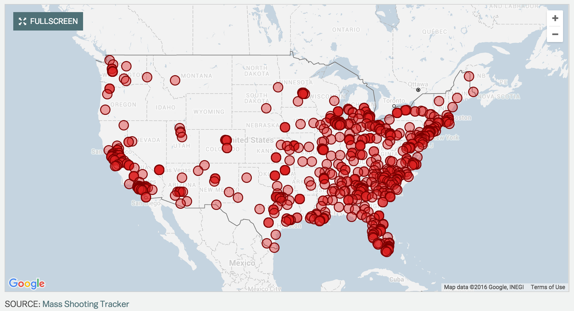 How Vox built a calendar marking every mass shooting in 2015 - Storybench