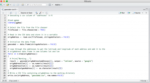 How to geocode a csv of addresses in R - storybench