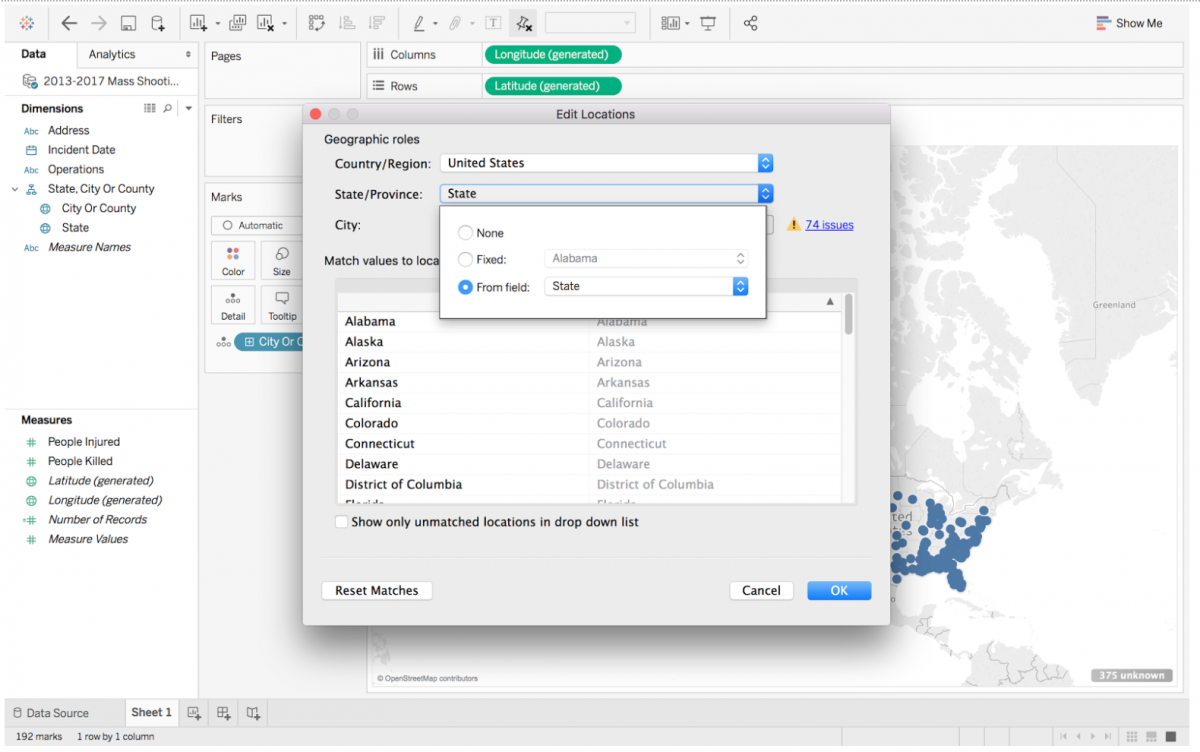 How to build a map and use filters in Tableau Public - Storybench