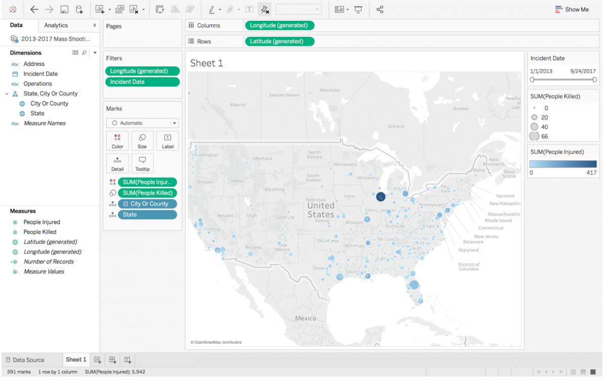 How to build a map and use filters in Tableau Public - Storybench