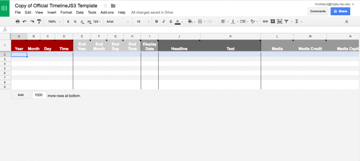How to build a timeline using TimelineJS - Storybench