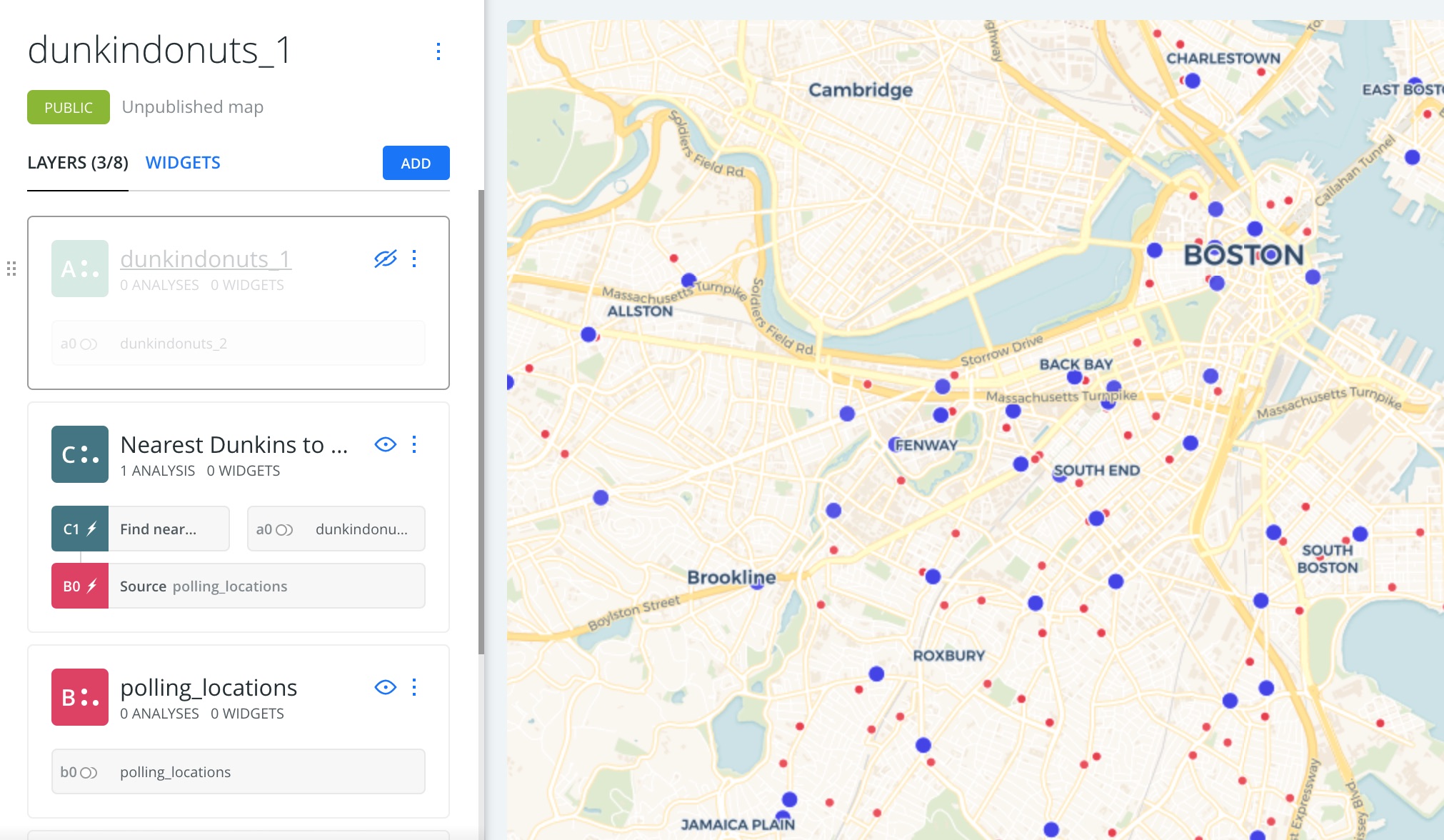 How to do basic distance analysis in Carto using polling locations and ...