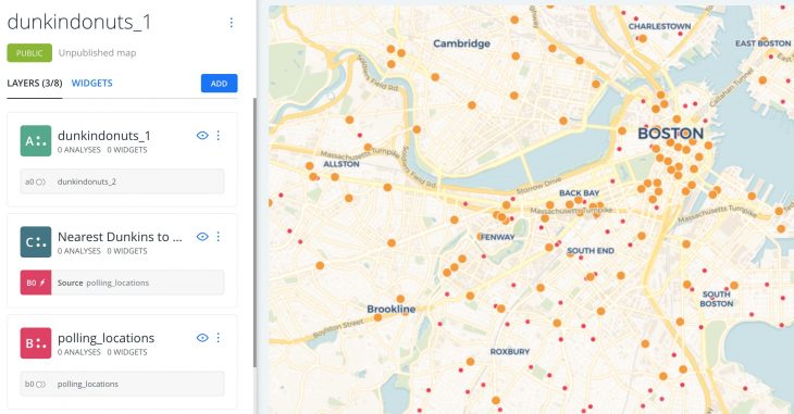 How to do basic distance analysis in Carto using polling locations and ...