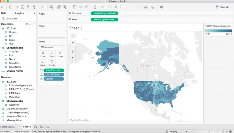 How to build an interactive county-level map in Tableau - Storybench