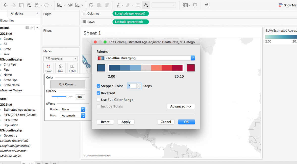 How to build an interactive county-level map in Tableau - Storybench