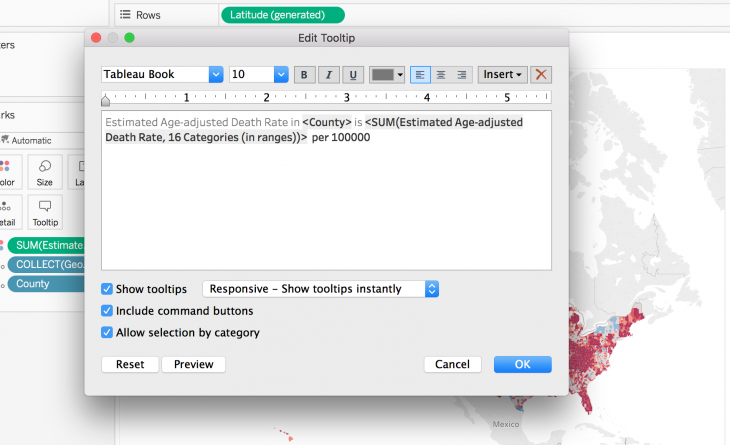 How to build an interactive county-level map in Tableau - Storybench