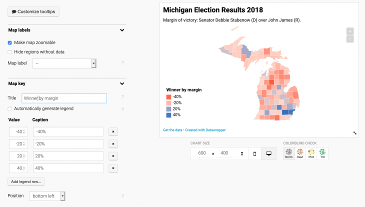 How to build margin of victory election maps with Datawrapper - Storybench