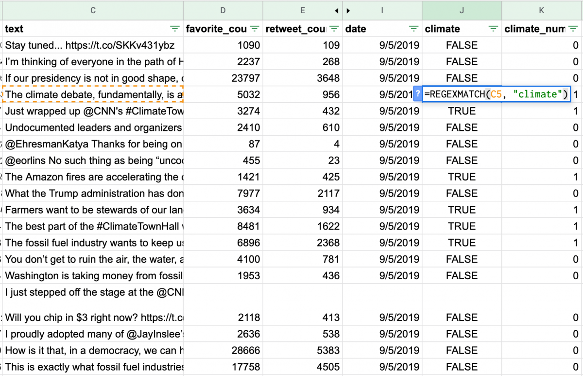 How to do basic text mining using Google Sheets - Storybench