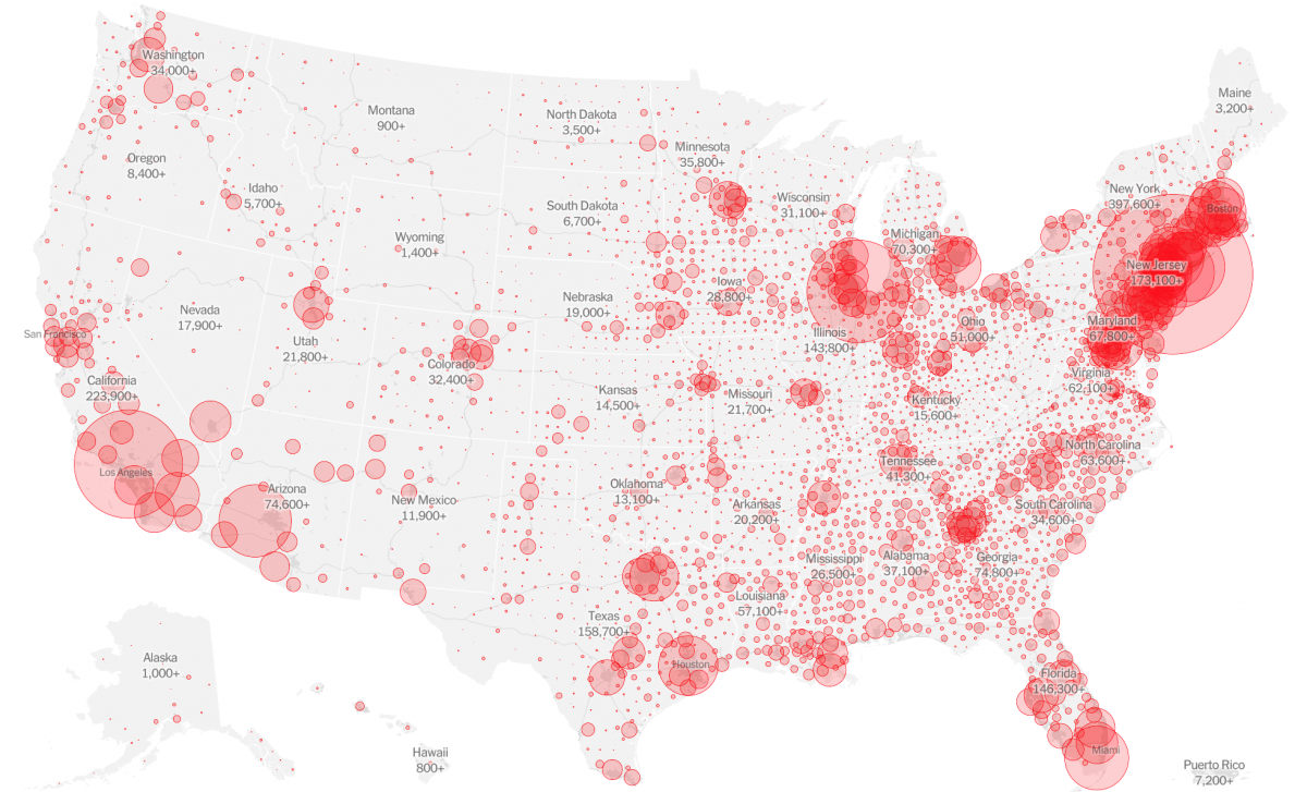 How The New York Times is tracking Covid-19 cases in the U.S. - Storybench